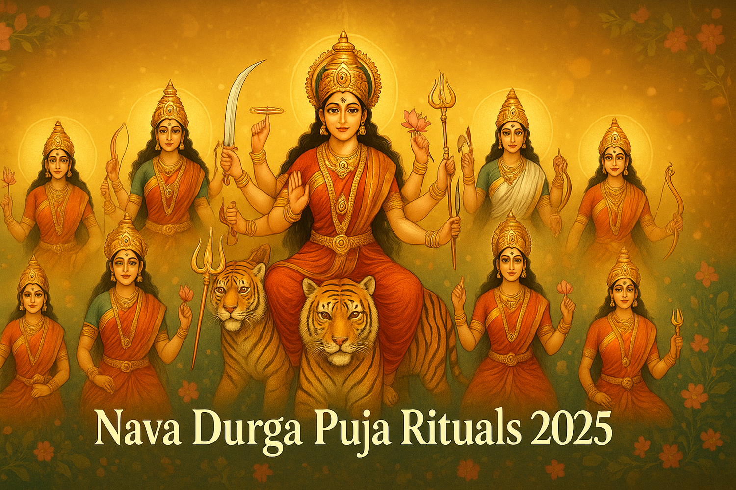 Nava Durga Puja Rituals 2025 : Mantras, Offerings & Significance ...